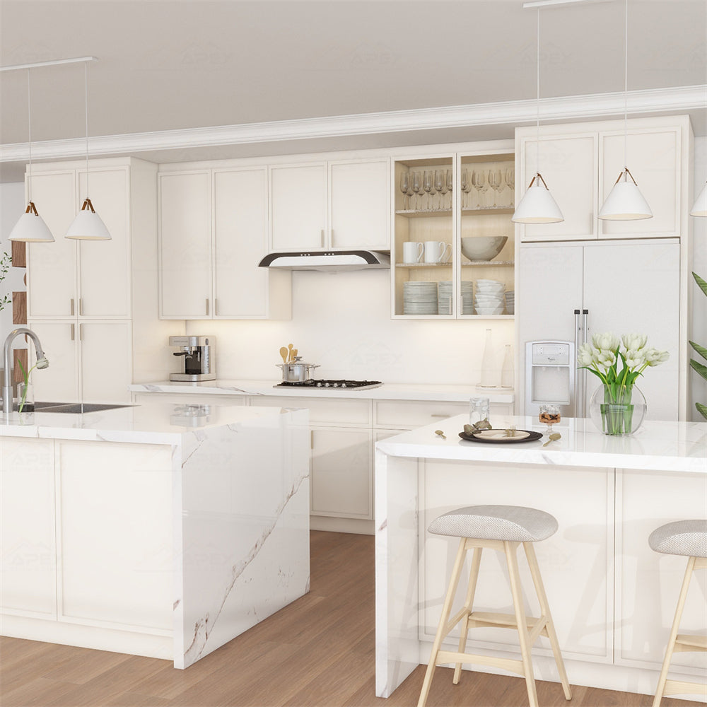 Angel White(Slim Shaker) 10 x 10 Kitchen Combo – Apex Stone & Cabinet