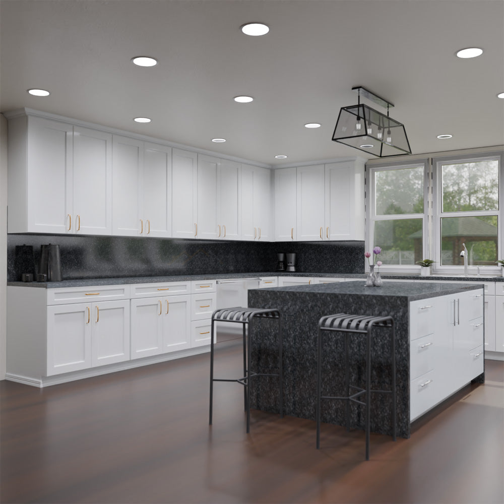 White Shaker 10 x 10 Kitchen Combo – Apex Stone & Cabinet